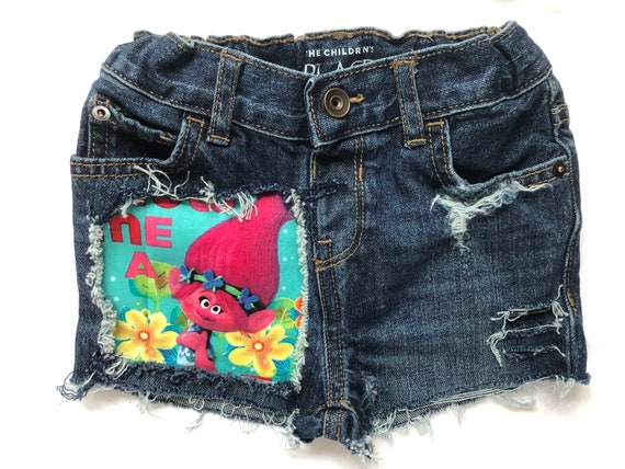 Trolls Poppy birthday shorts made with trolls fabric | Etsy