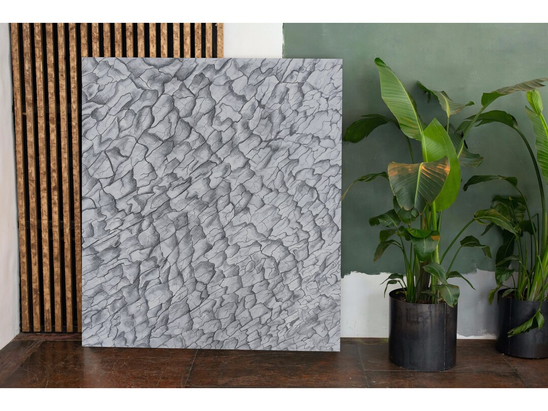 Detailed Graphite Texture Drawing of Tree Bark - Original 18x18 Drawing ...