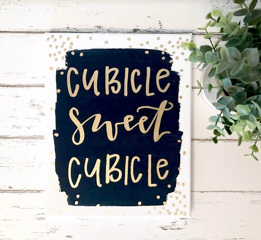 Cubicle Sweet Cubicle 8x10 Canvas Sign Funny Office Wall - Etsy