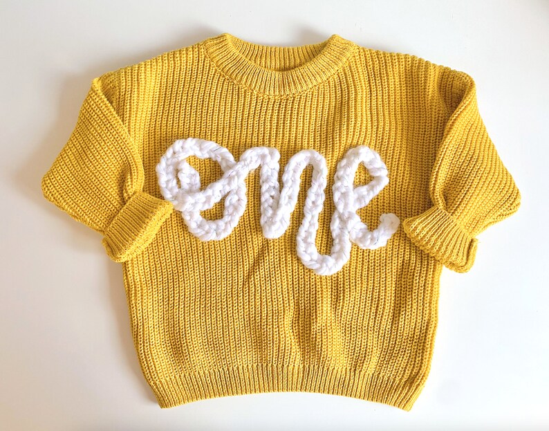Custom Number Baby Sweater Toddler Sweater Embroidered - Etsy