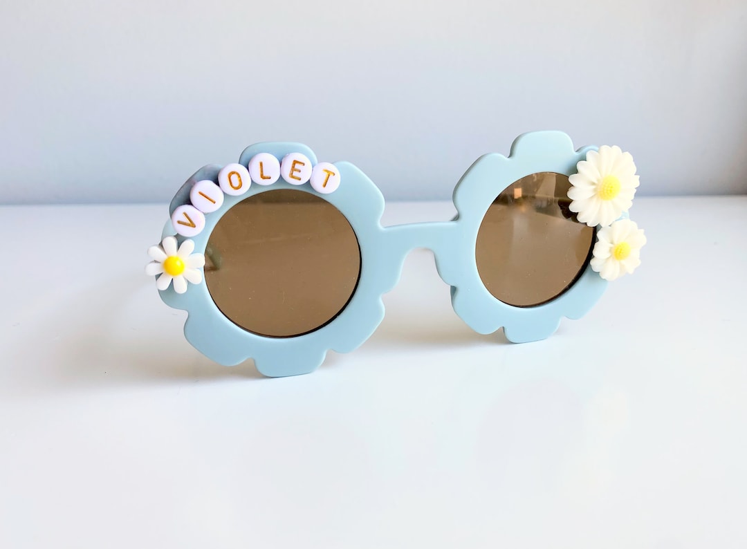 Personalized Daisy Sunglasses: Retro Flower Sunglasses for Toddler - Etsy