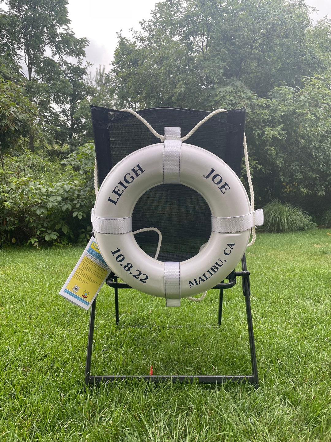 USCG Approved Life Ring Wedding Gift - 4 Sided | Custom Pool Decor ...