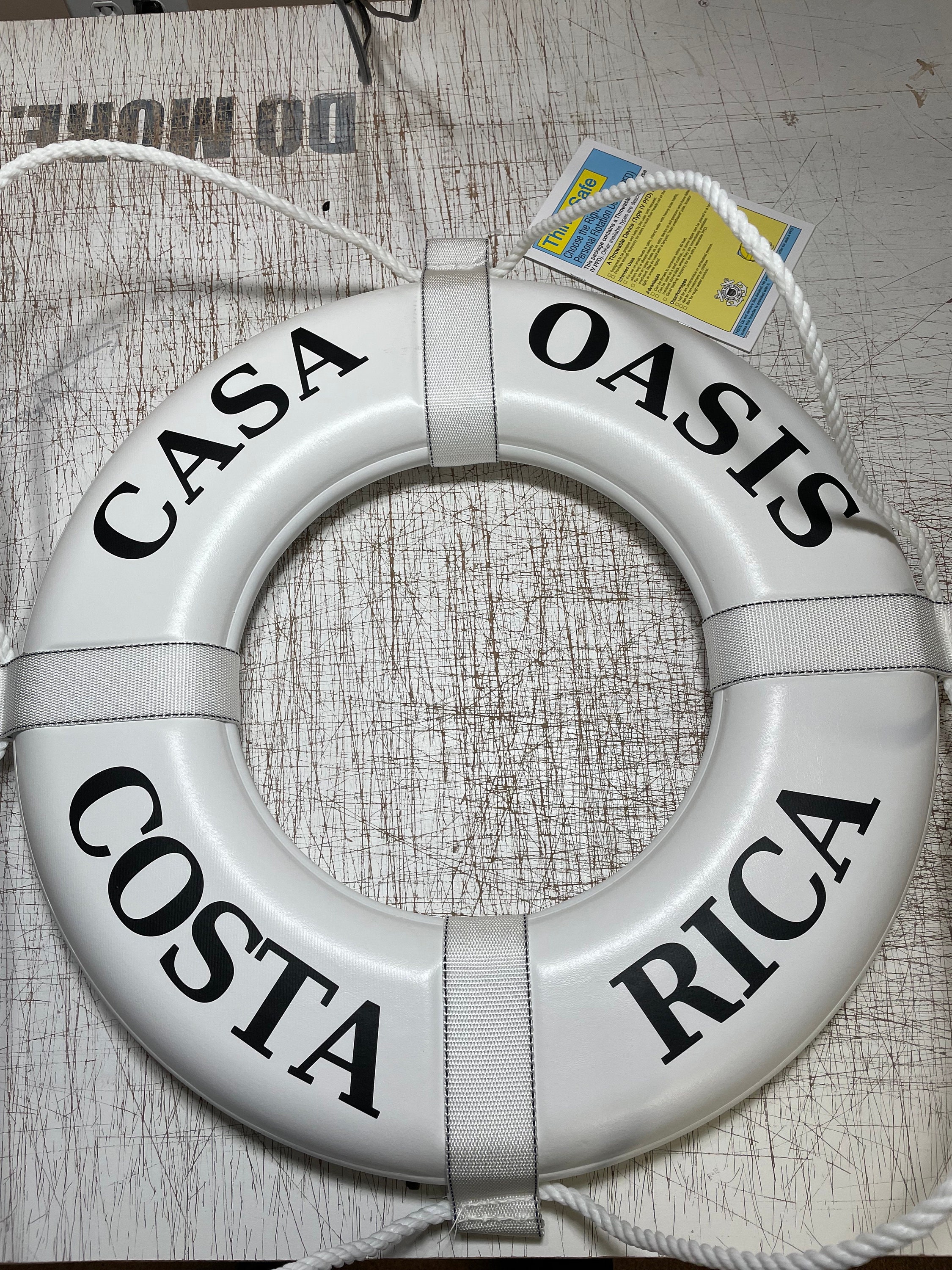 Decorative Life Ring | Custom Life Ring - 4 Sided | Custom Pool Decor ...