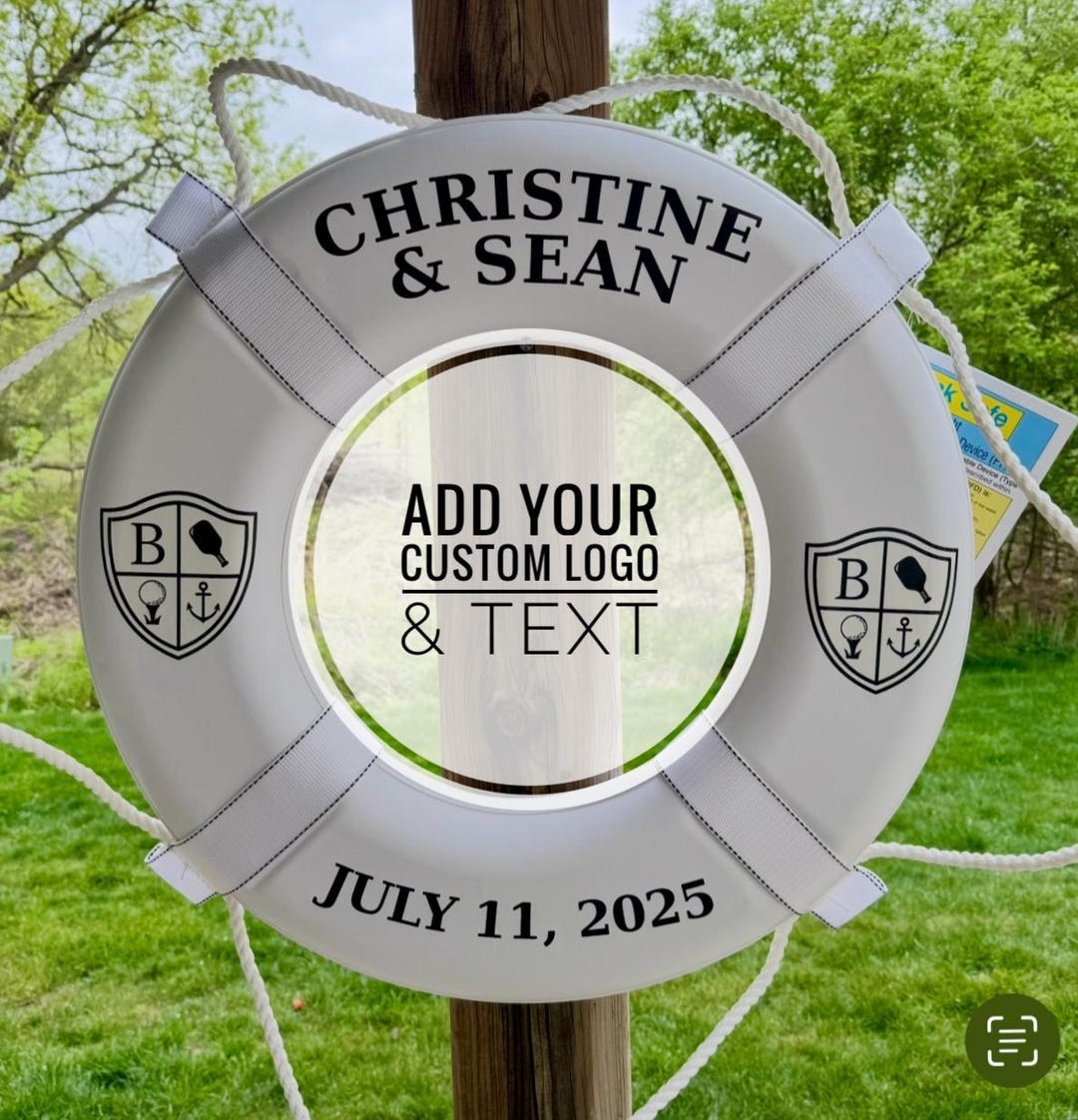 Decorative Wedding Life Ring - Recreational Life Ring | Custom Pool ...