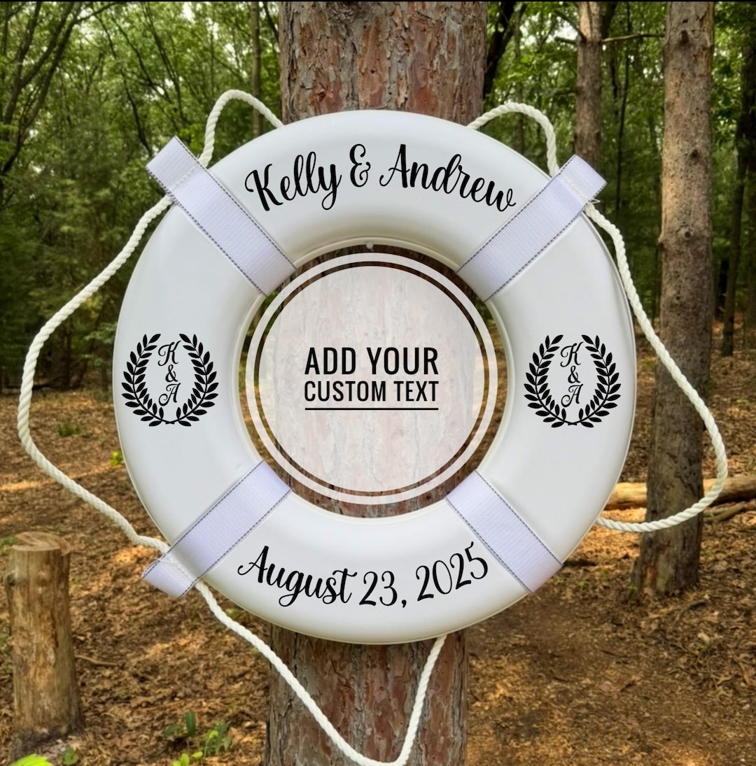 Personalized Decorative Life Ring – Custom Wedding Gift, Beach House ...