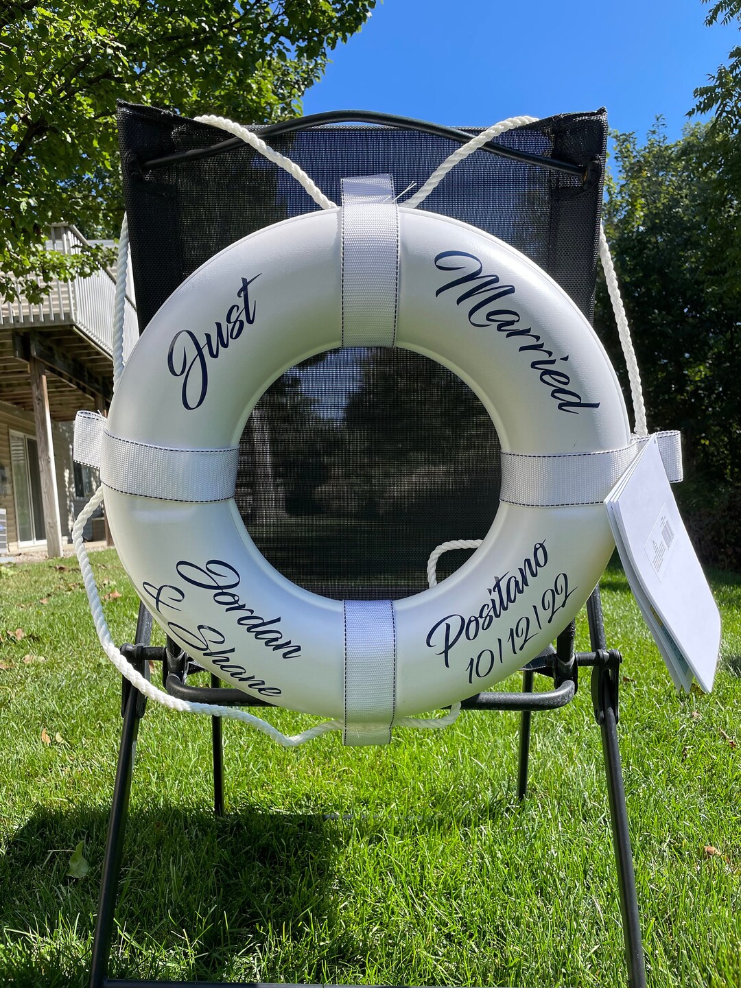 Personalized Life Ring | Custom Life Ring - Wedding Gift | Custom Pool ...