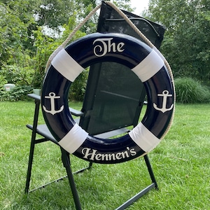 Custom Life Ring Nautical Decor With Anchors | Gift for Sailor ...