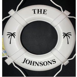 Custom Life Ring - USCG Life Ring | Boat Wedding | Custom Boat Decor ...