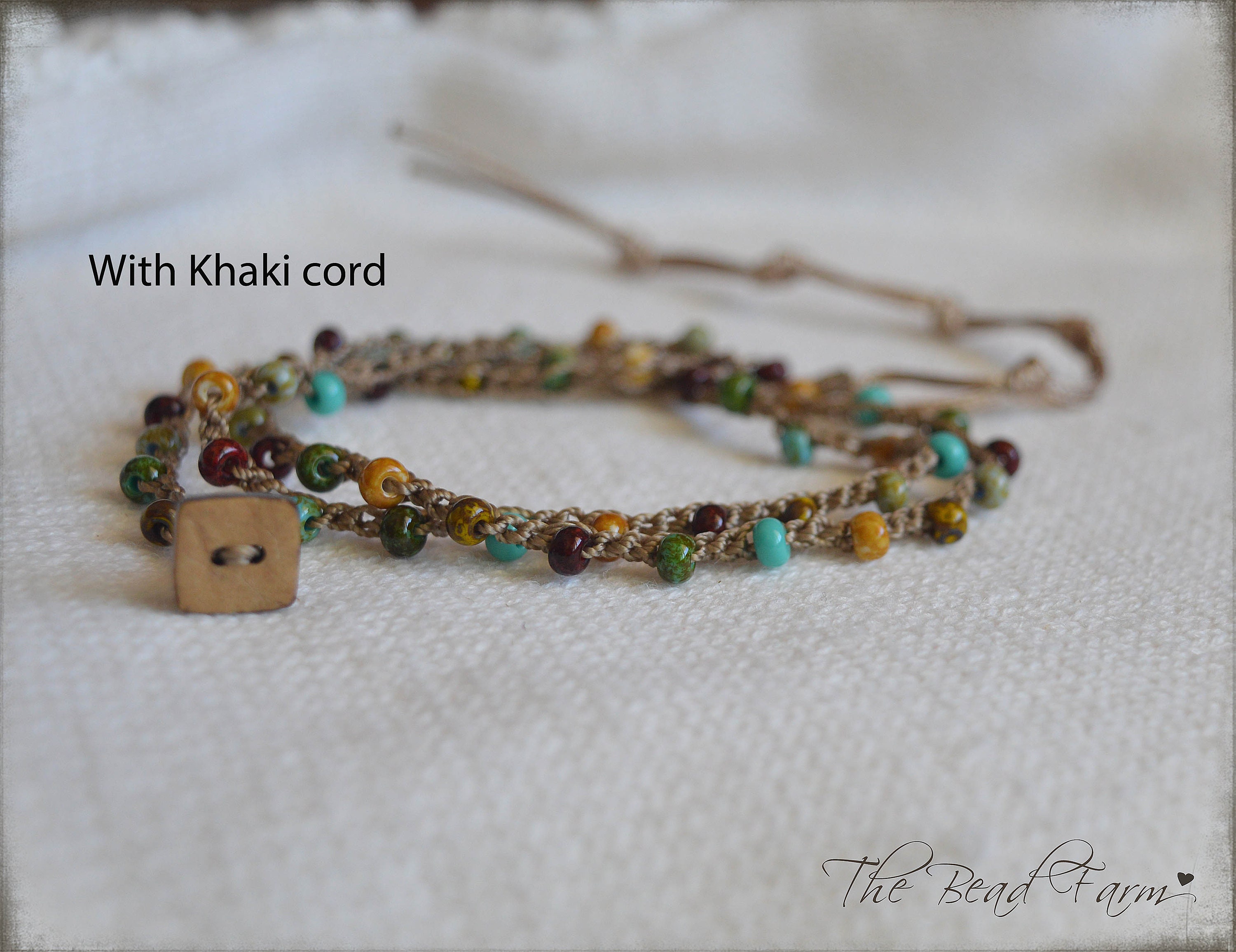 Hand Crocheted Picasso Beaded Wrap Bracelet: Bohemian Style - Etsy
