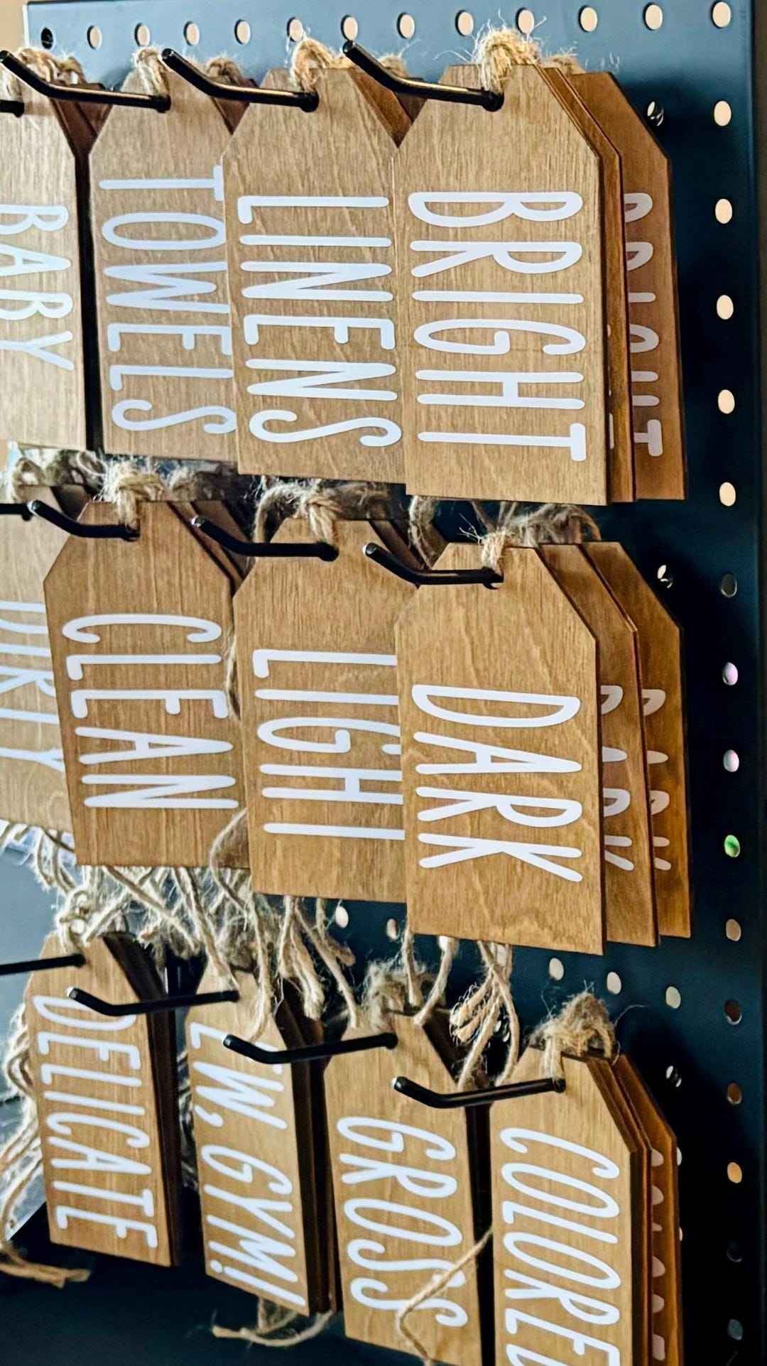 Wooden Tags, Laundry Room, Farmhouse, Organize, Laundry Basket, Label ...
