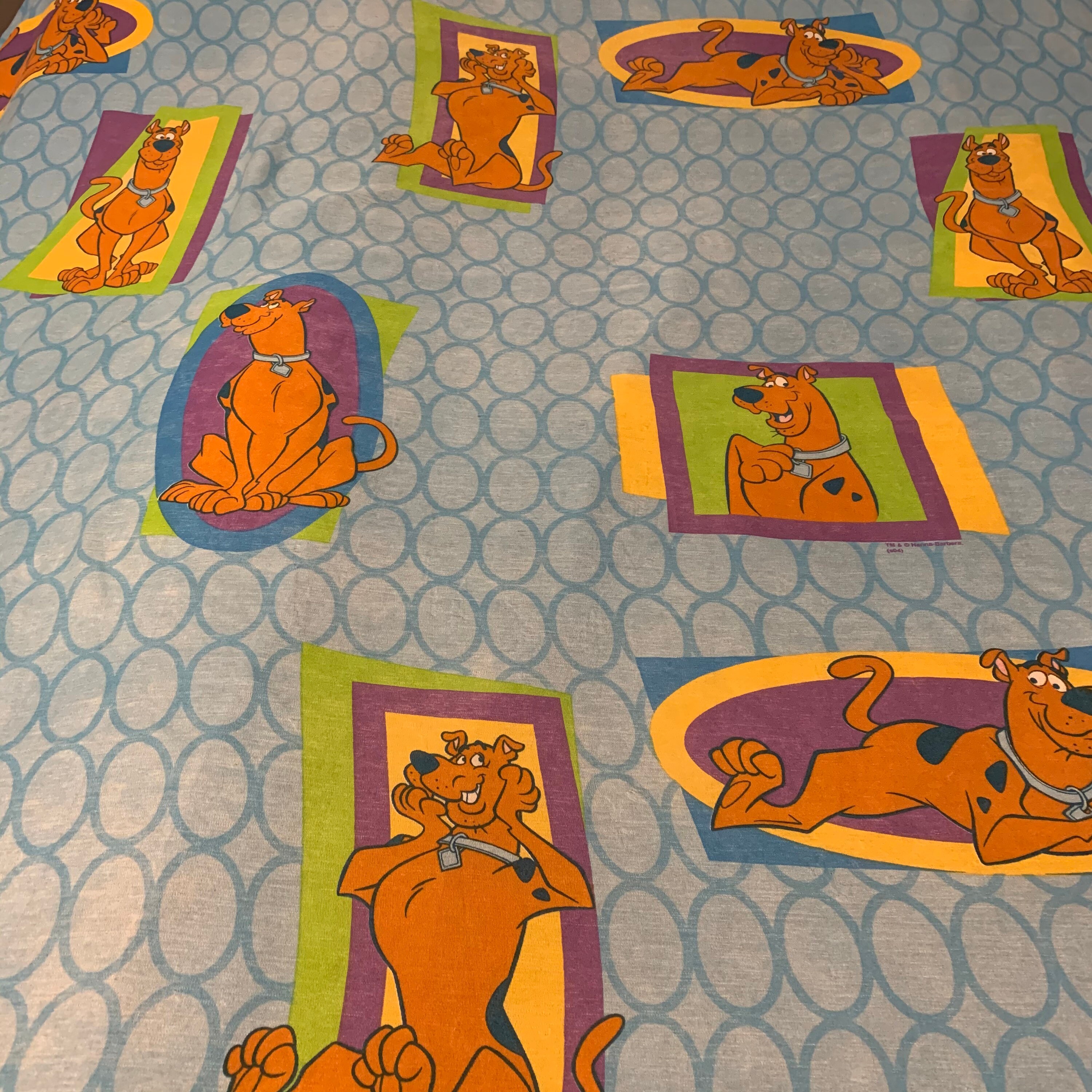 Vintage Blue Scooby Doo Twin Size Flat Sheet - Etsy
