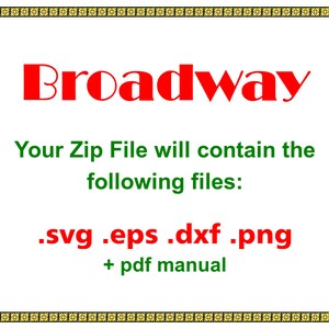 Broadway Svg Fonts Alphabet Eps Png Dxf Studio3 - Etsy