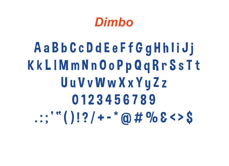 Embroidery Font Dimbo 8 Size - Etsy