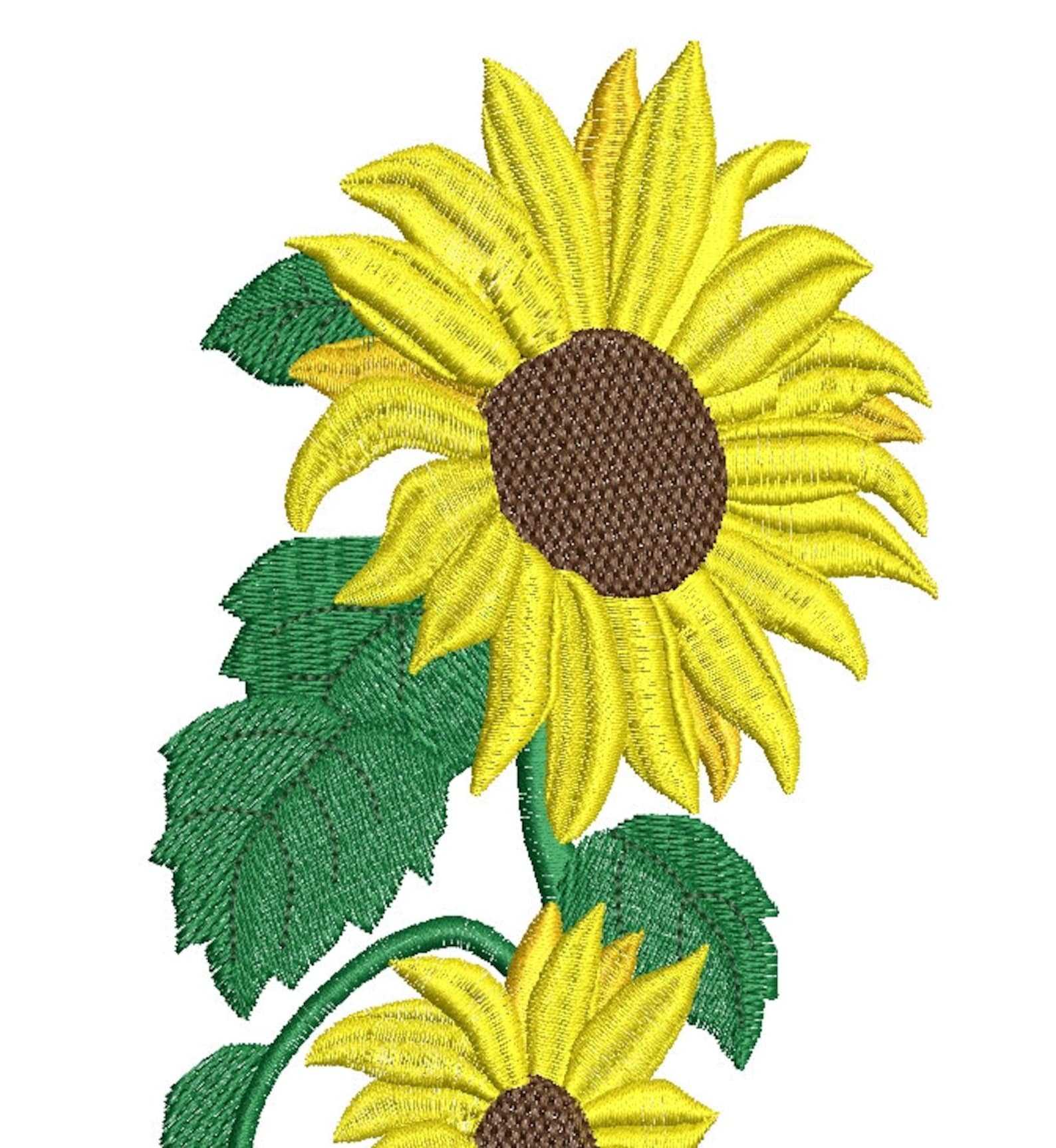 Embroidery Design Sunflower - Etsy