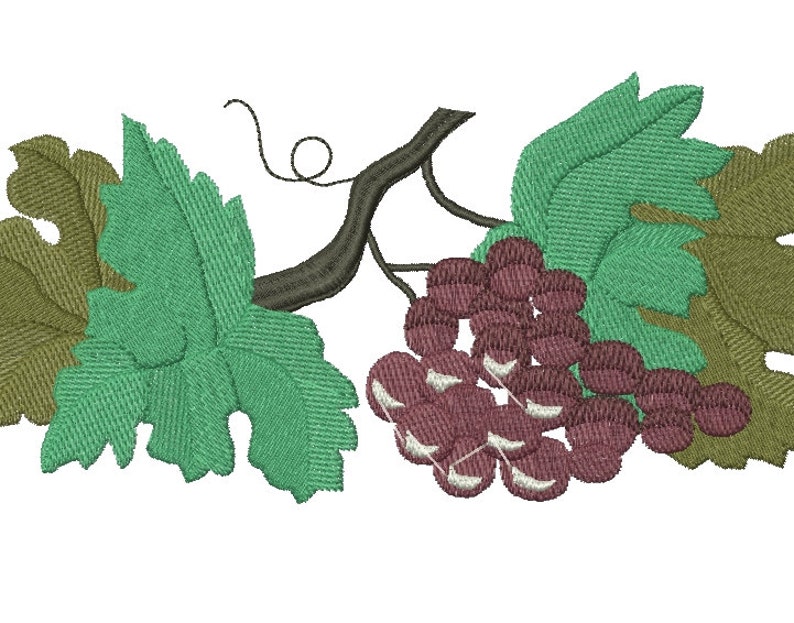 Embroidery Design Grapes - Etsy