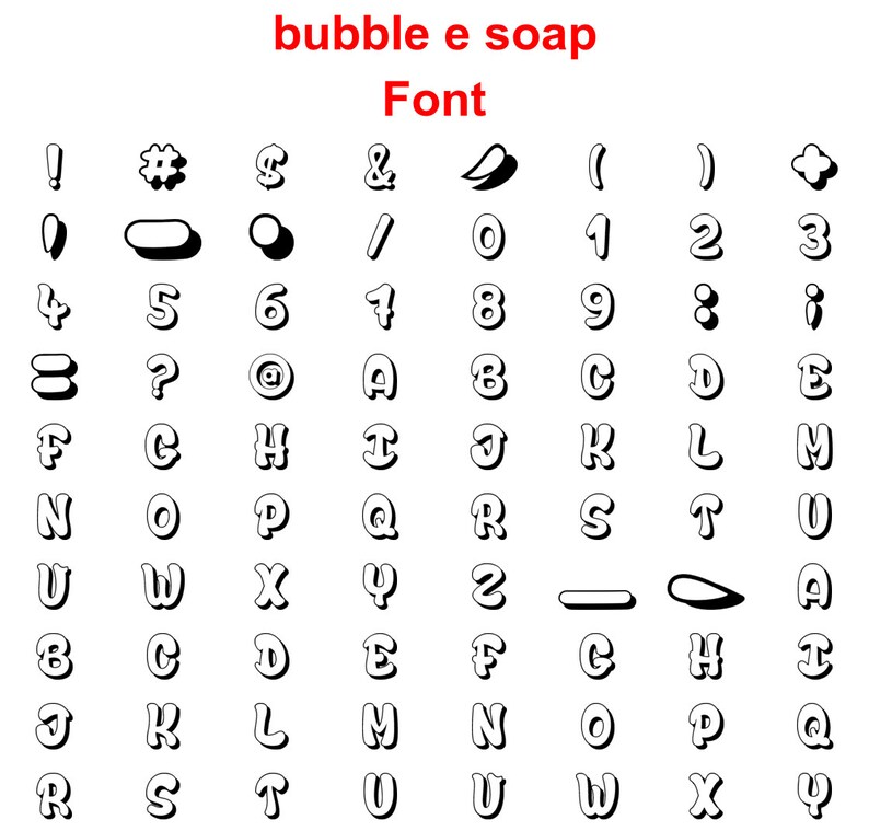 Bubble Soap Svg Font Files Eps Png Dxf Studio3 - Etsy