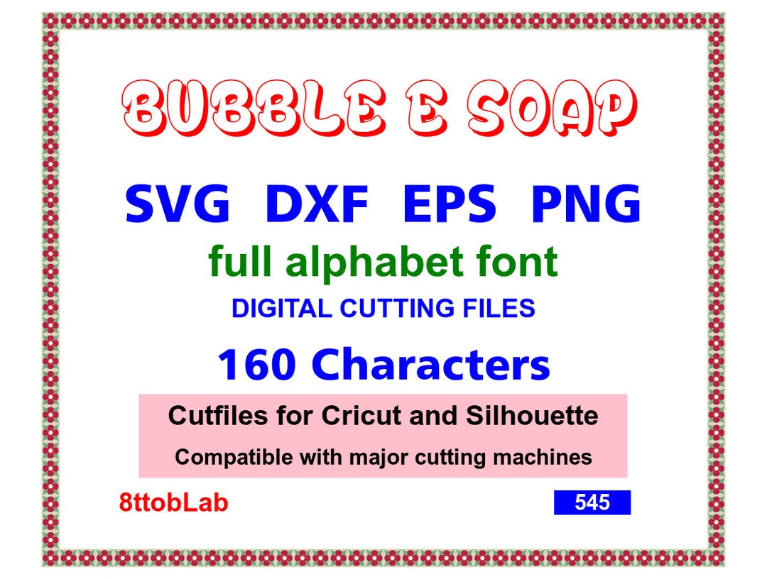Bubble Soap Svg Font Files Eps Png Dxf Studio3 - Etsy
