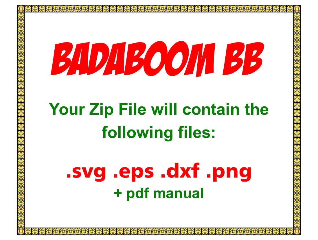 Badaboom Svg Font Files Eps Png Dxf - Etsy