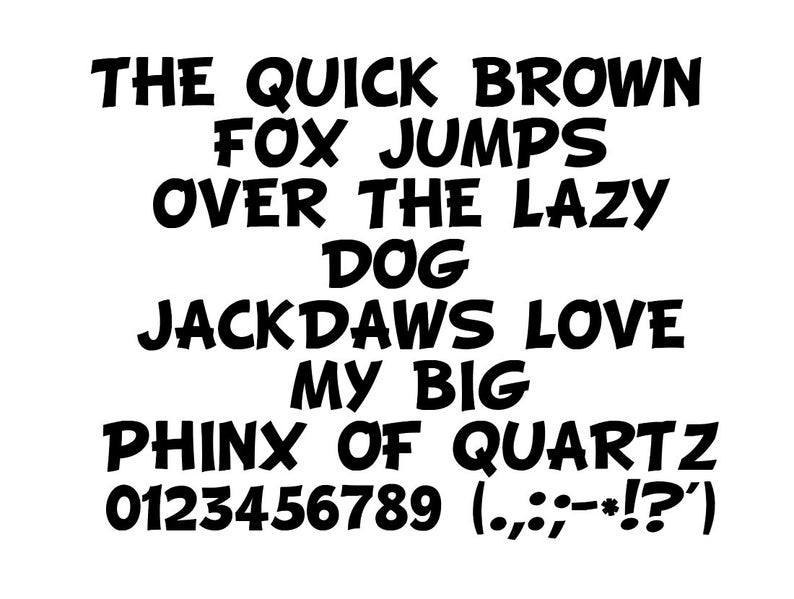 BD Cartoon Shout Svg Fonts Alphabet Eps Png Dxf - Etsy