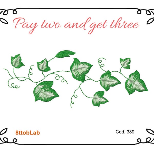 Machine Embroidery Design of Ivy Vine - Etsy