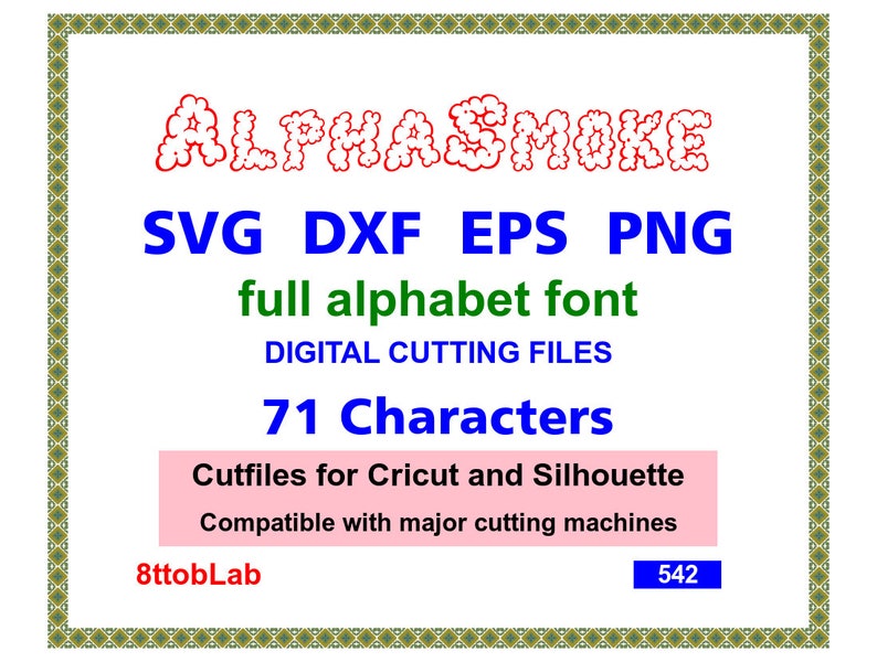 Alpha Smoke Font Design Files Alphabet Svg Eps Png Studio3 - Etsy