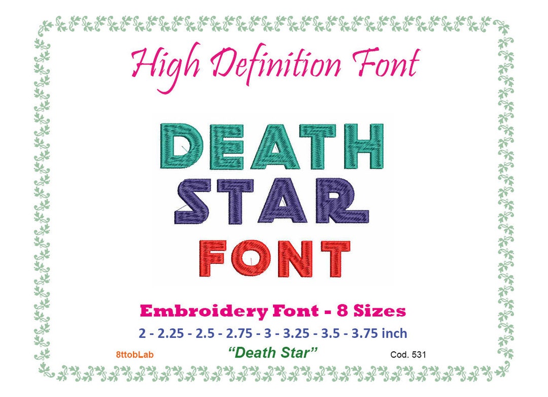 Death Star Font Curlyshirley 8 Size - Etsy