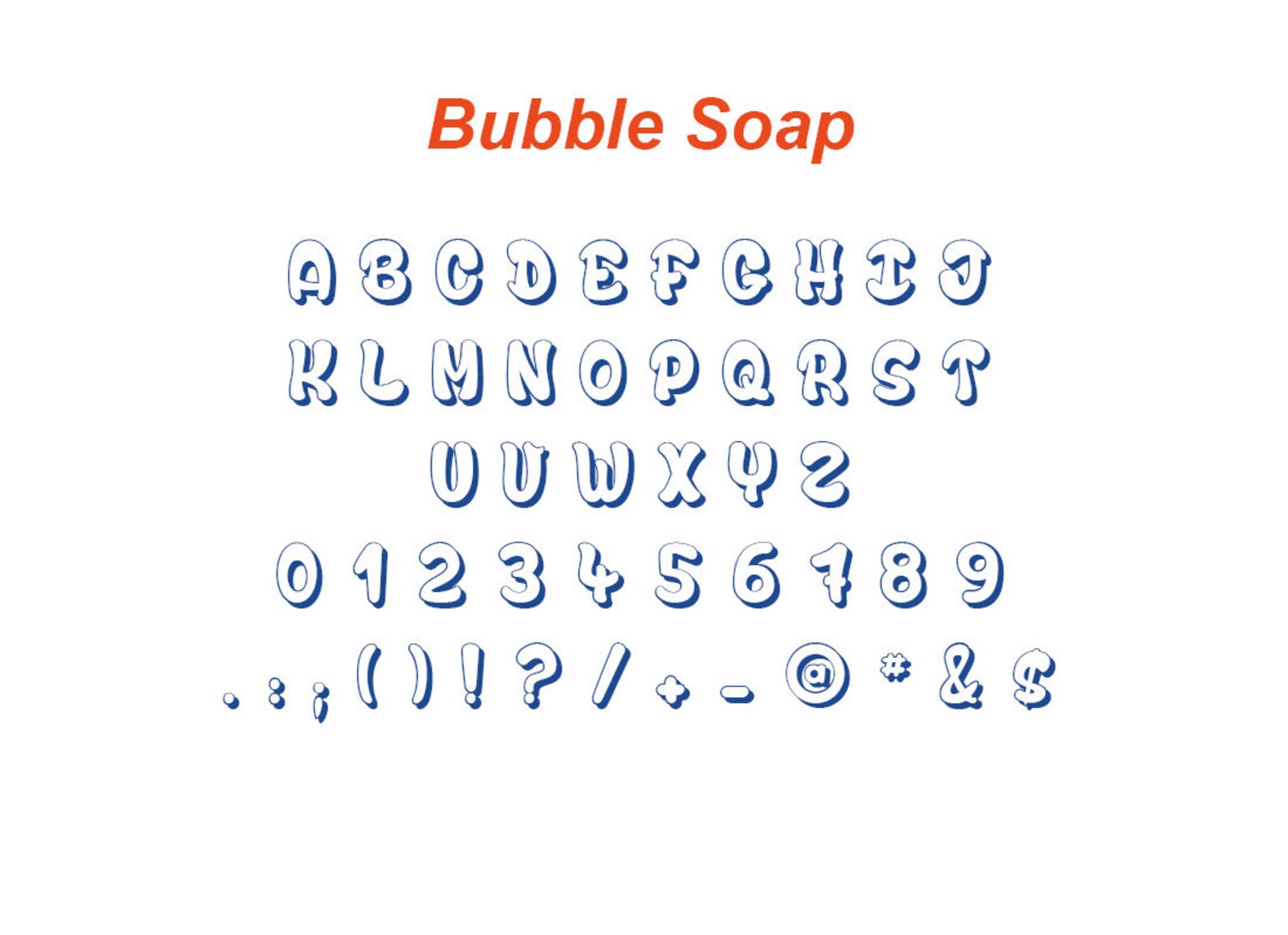 Embroidery Font Bubble Soap 8 Size - Etsy