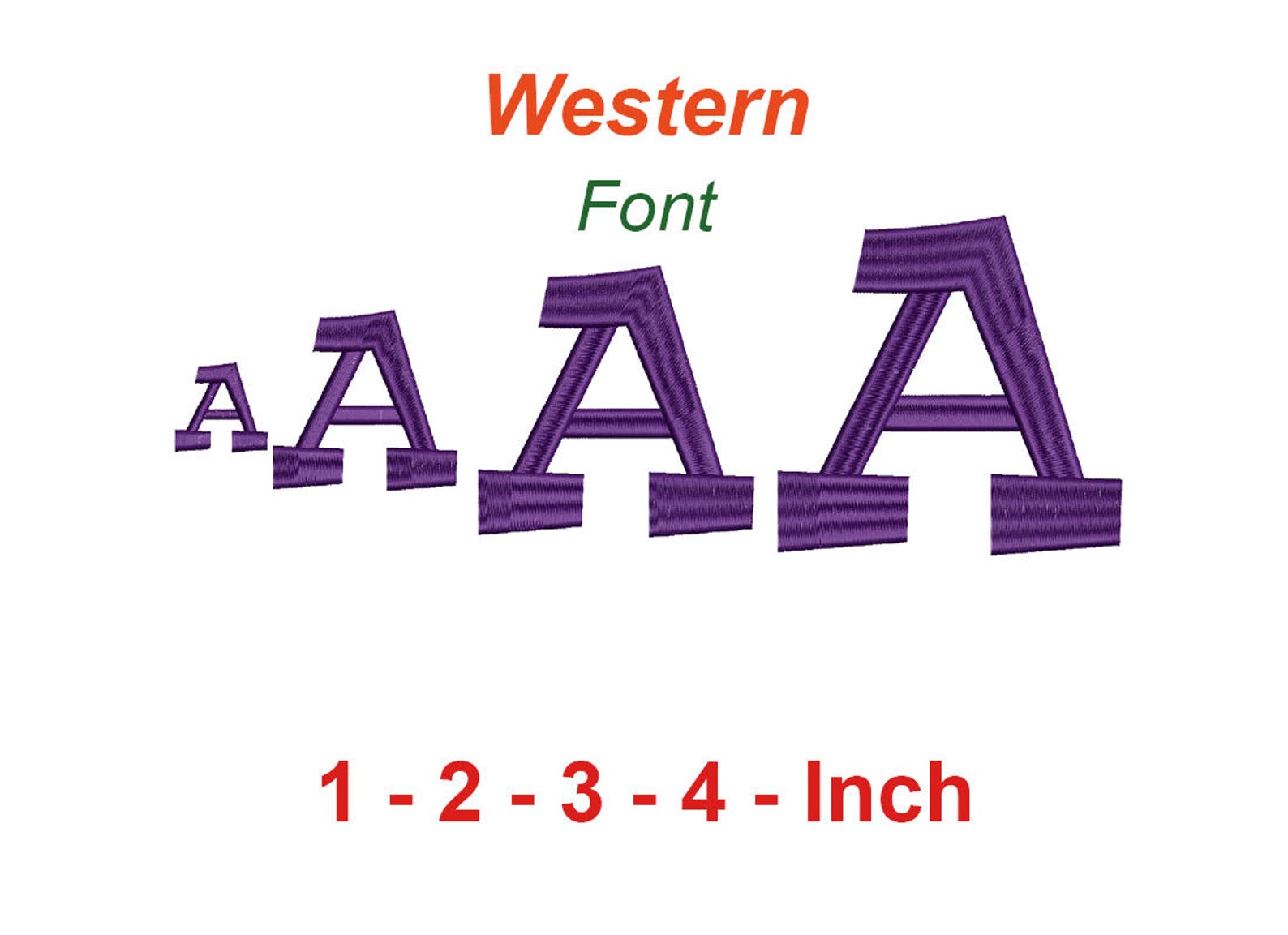 Western Embroidery Font 8 Size - Etsy