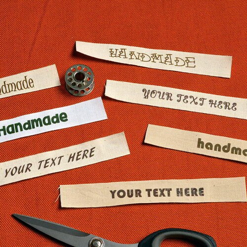 Custom Organic Cotton Fabric Ribbon Name Tag Labels - Etsy