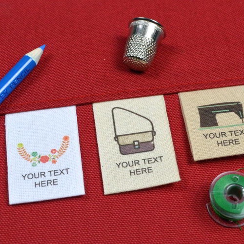 FOLD OVER Cotton Fabric Labels Custom Labels Personalized - Etsy