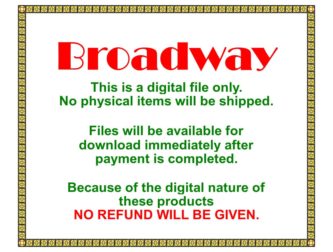 Broadway Svg Fonts Alphabet Eps Png Dxf Studio3 - Etsy