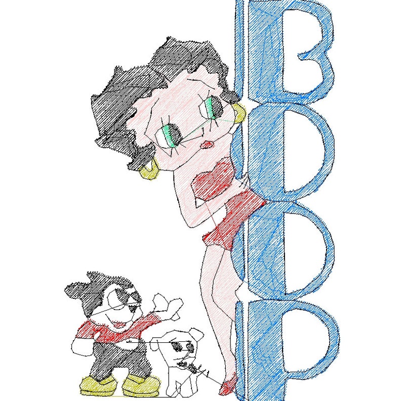 Embroidery Betty Boop - Etsy