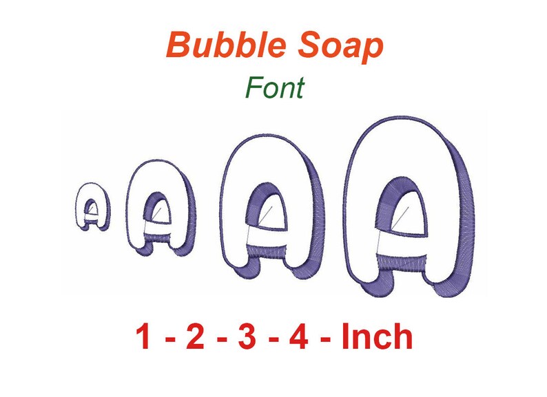 Embroidery Font Bubble Soap 8 Size - Etsy