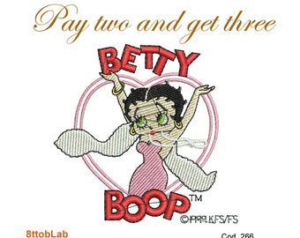 Betty Boop Embroidery .pes Files - Etsy