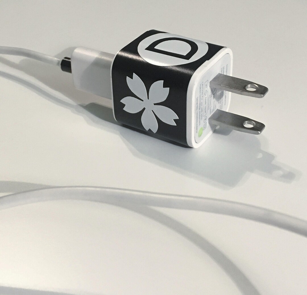 Custom Cell Phone Charger Skin – Monogram Initial & Charm - Etsy UK