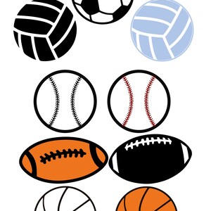SVG Sports Balls Instant Download SVG. Customize to Fit Your Project ...