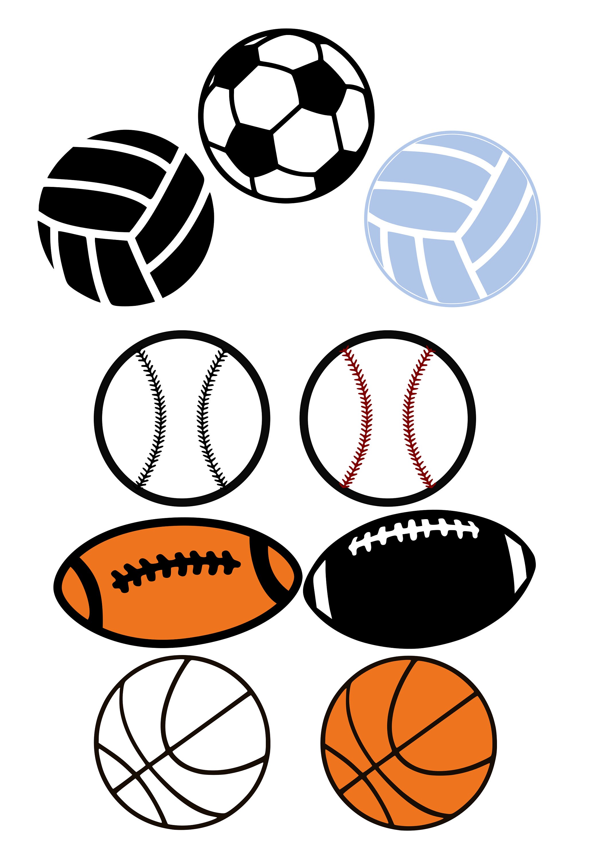 SVG Sports Balls Instant Download SVG. Customize to Fit Your Project ...