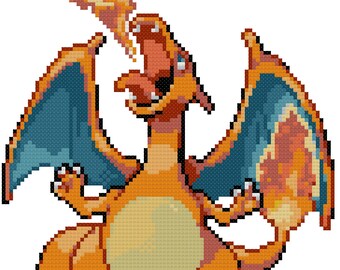 Charizard Cross Stitch - Etsy