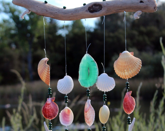 Driftwood Seashell Wind Chimes Sea Shell Wind Chimes Wind - Etsy