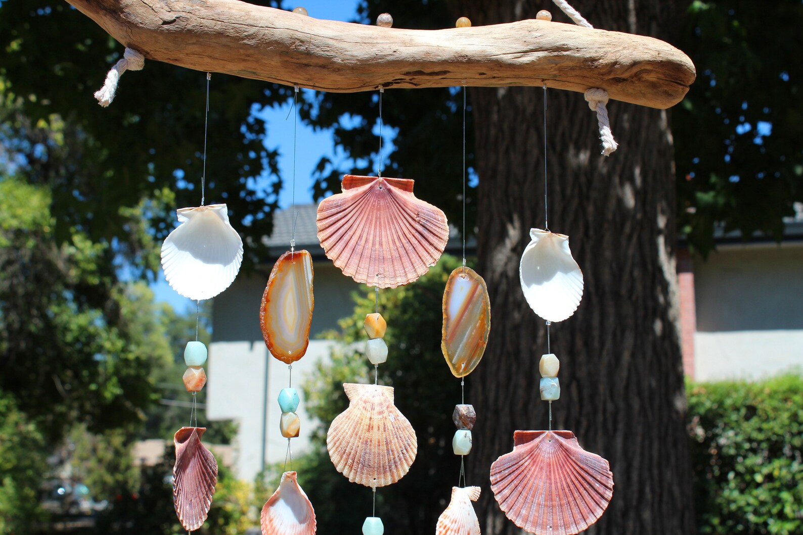 Driftwood Seashell Wind Chimes Handmade Wind Chimes Wind - Etsy