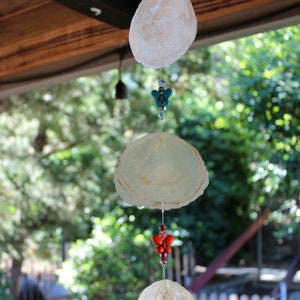 Handmade Capiz Mobile, Natural Uncut Capiz Shell, Seashell Mobile ...