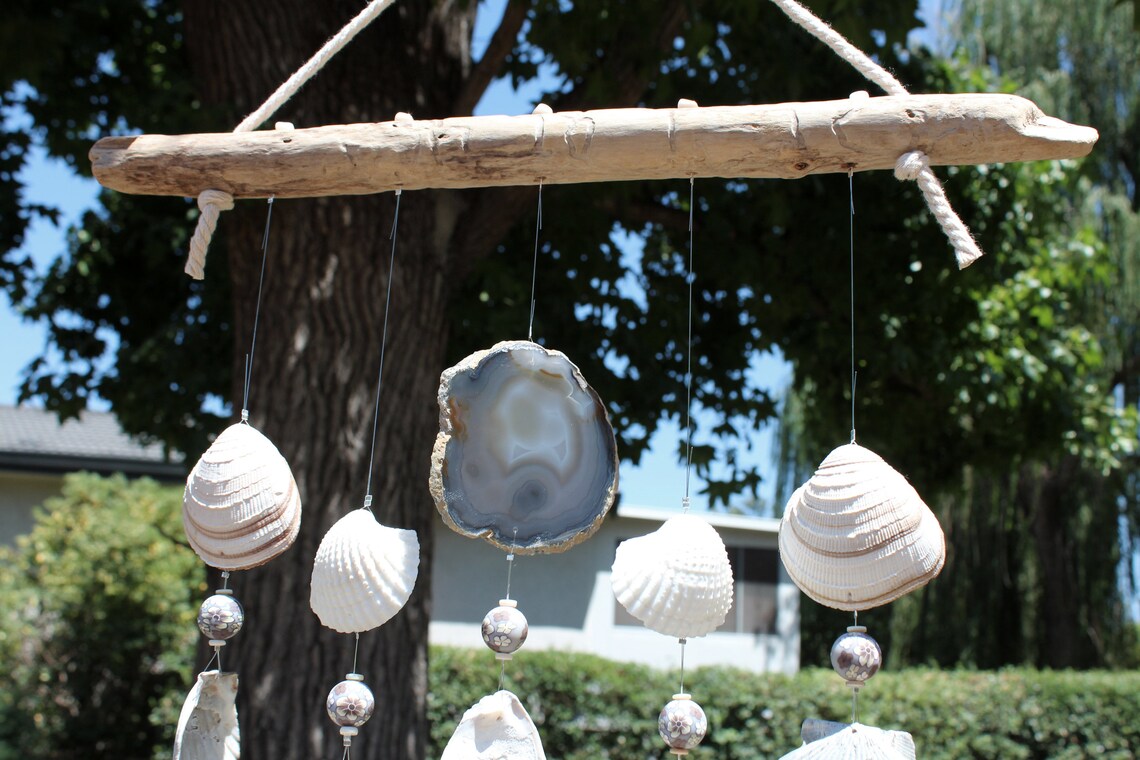 Driftwood Seashell Wind Chimes Handmade One-of-a-Kind Wind | Etsy