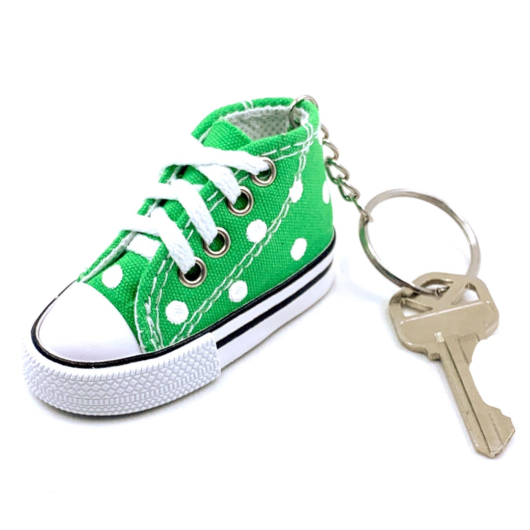 GREEN Polka Dot Mini Porte-clés High-Top Sneaker - Etsy France