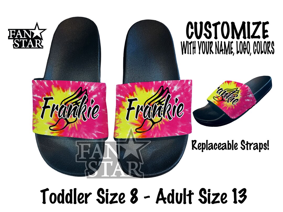 Personalized Track Slides Flip Flops Sandals Polyurethane Flex Soles ...