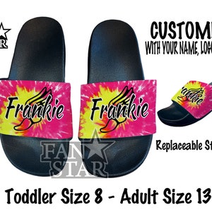 Personalized Track Slides Flip Flops Sandals Polyurethane Flex Soles ...