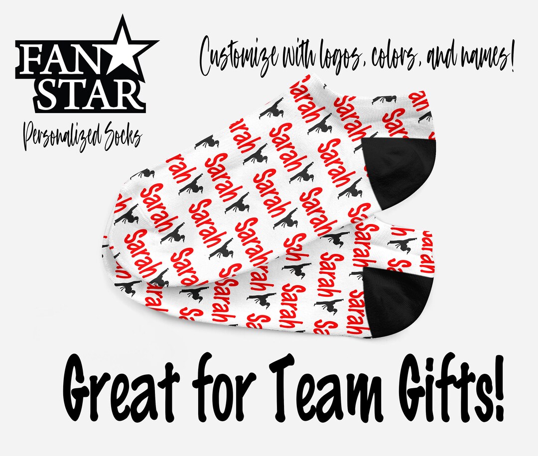 Personalized Karate Ankle Socks, Custom Karate Ankle Socks, Great Team ...