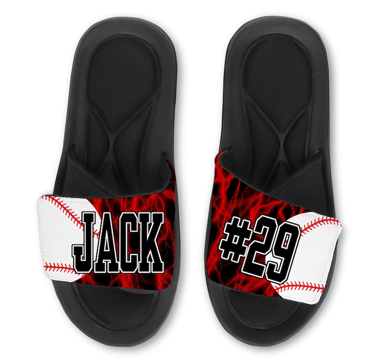 Custom Lightning BASEBALL Slides Flip Flops Sandals - Etsy