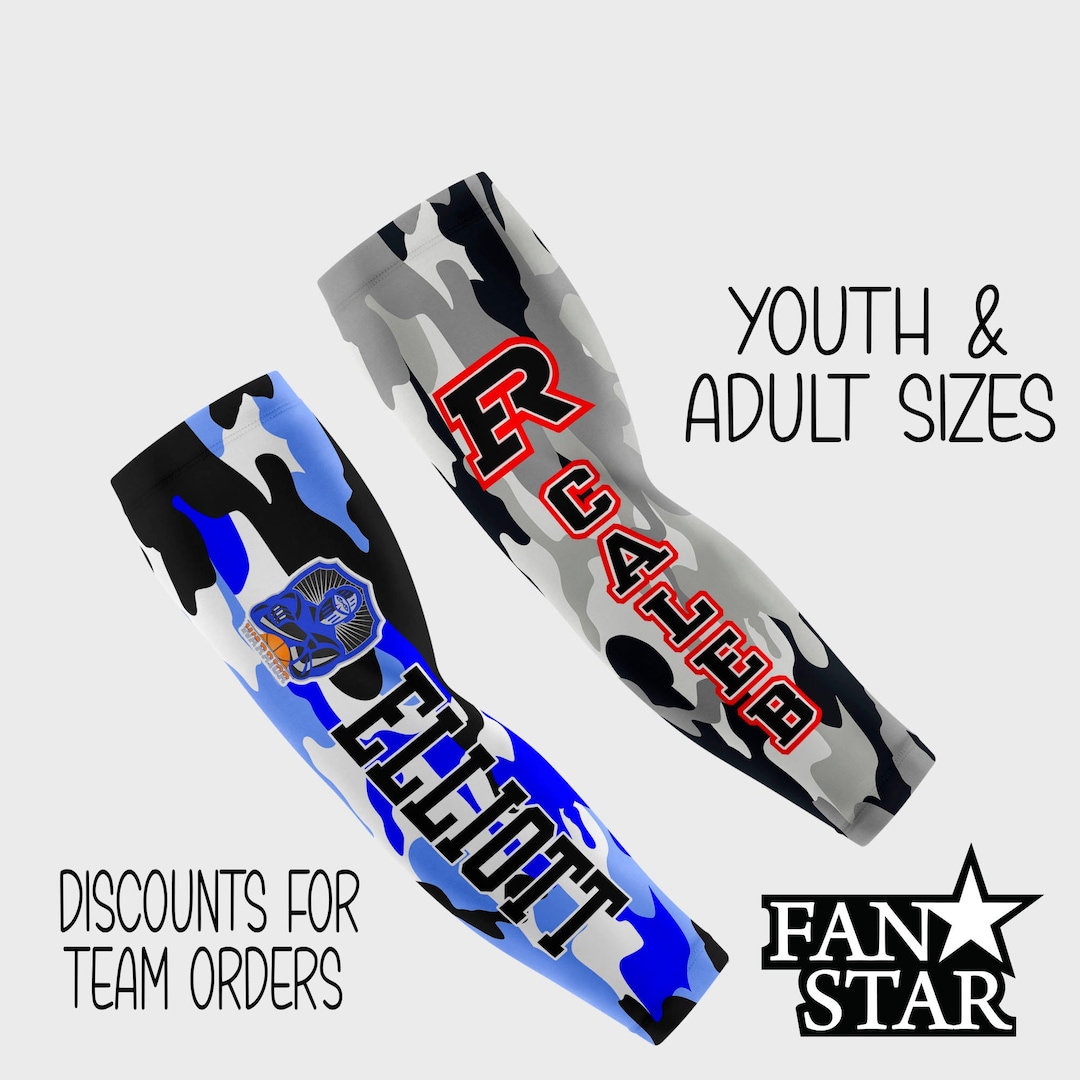 Custom Team Arm Sleeves Personalized With Team Logo and or Name and ...