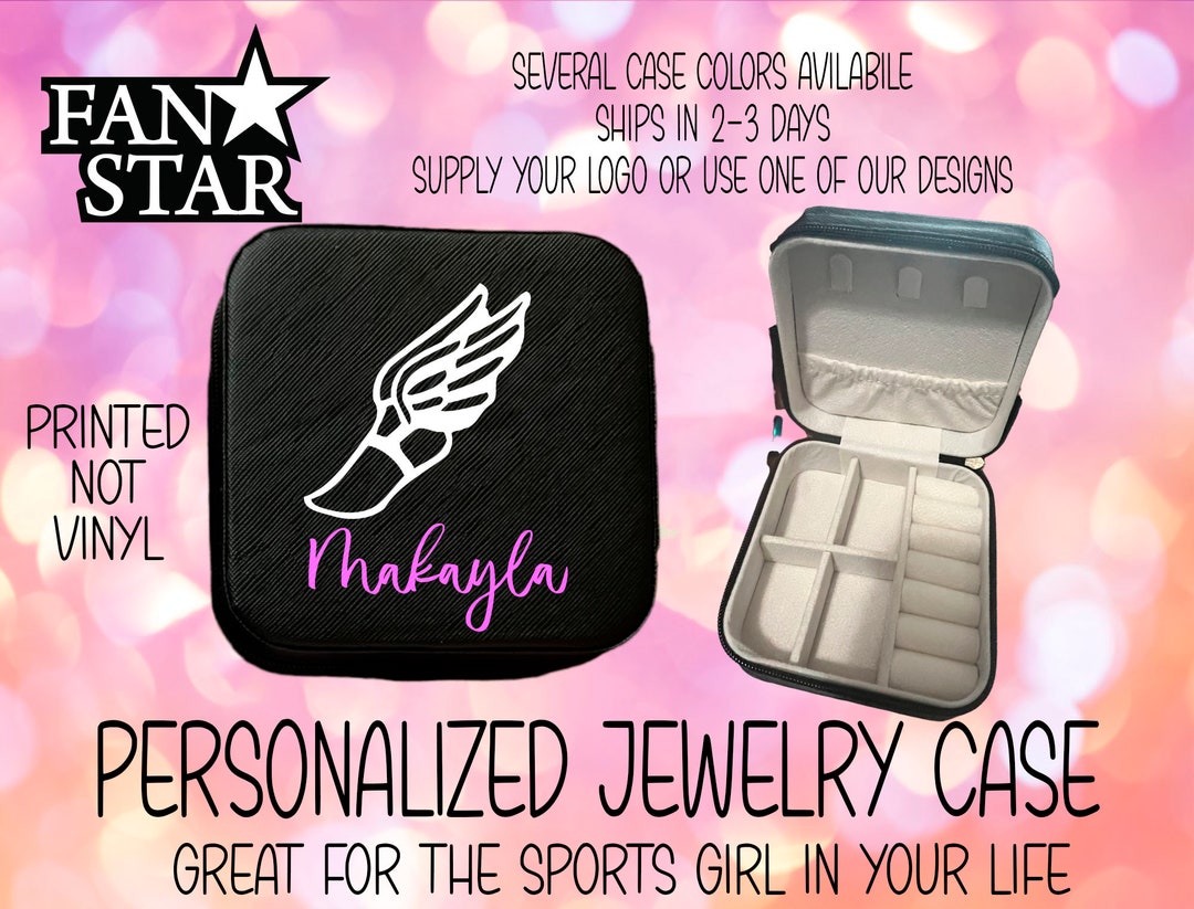 Personalized Track Travel Jewelry Box Perfect for Sports Bags to Keep ...