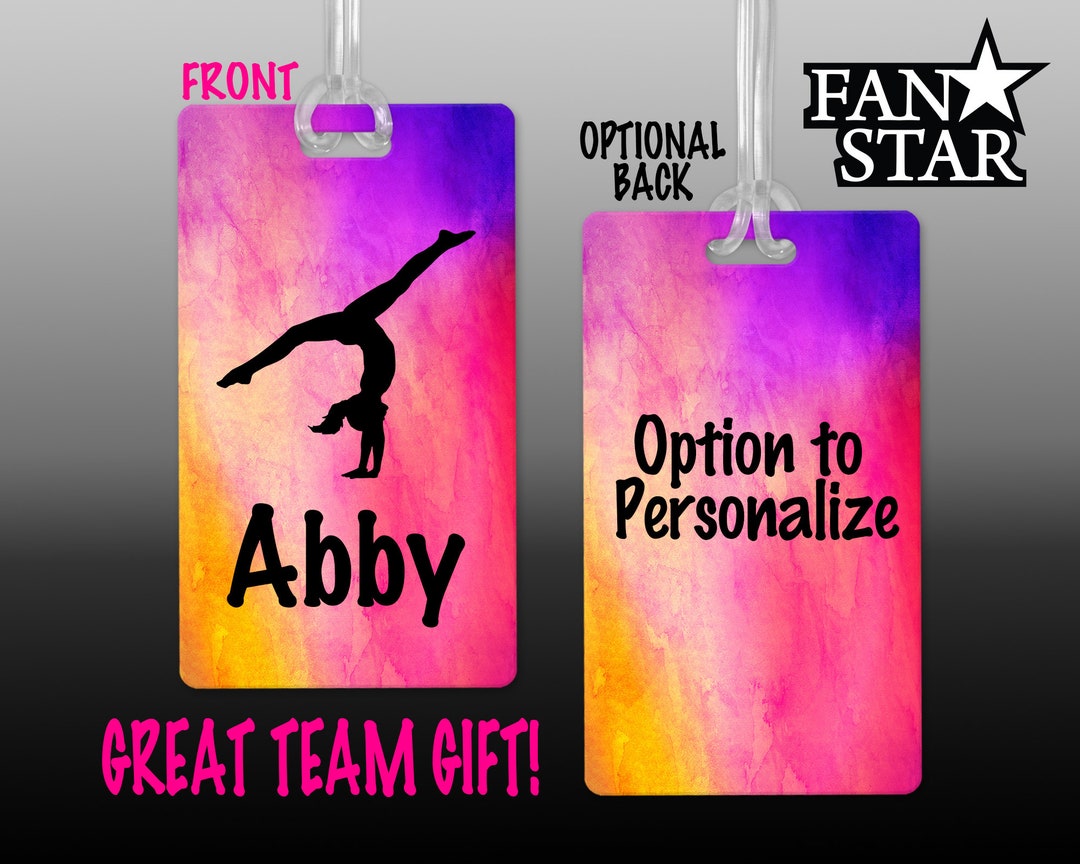 Personalized Gymnast Bag Tag for Luggage - Custom Gymnastics Bag Tag ...